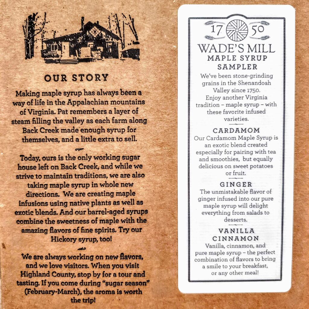 Wade's Mill Infused Maple Syrup Sampler - Wades Mill