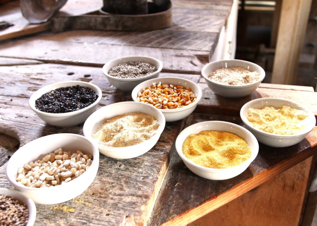 Grains display in Mill - Wades Mill